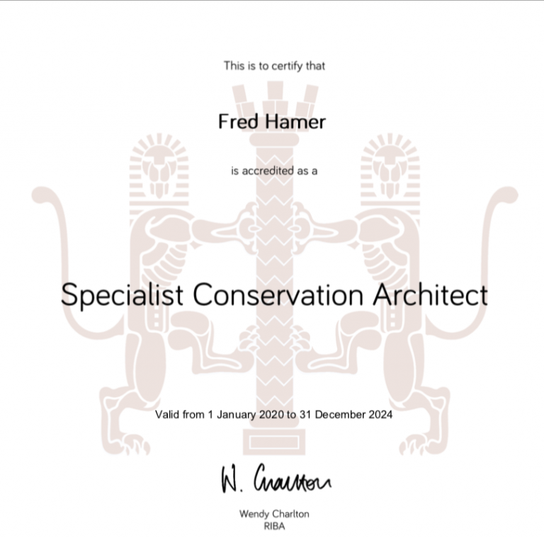 Specialist Conservation Architect title awarded. | KODA Architects